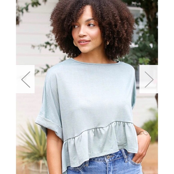 Tops | New Ruffled Oversized Knit Top Medium | Poshmark